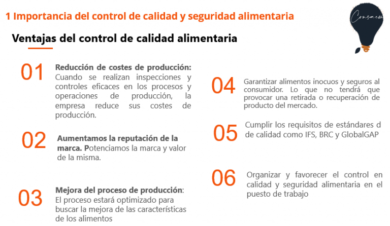 Funciones del Controlador de calidad en la industria alimentaria - CONSAEM